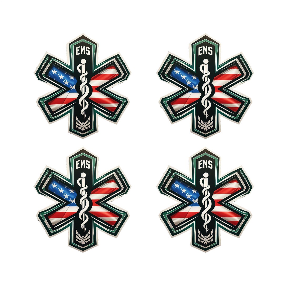 EMS Shield 4 Pack | Waterproof Vinyl Decal - Etsy