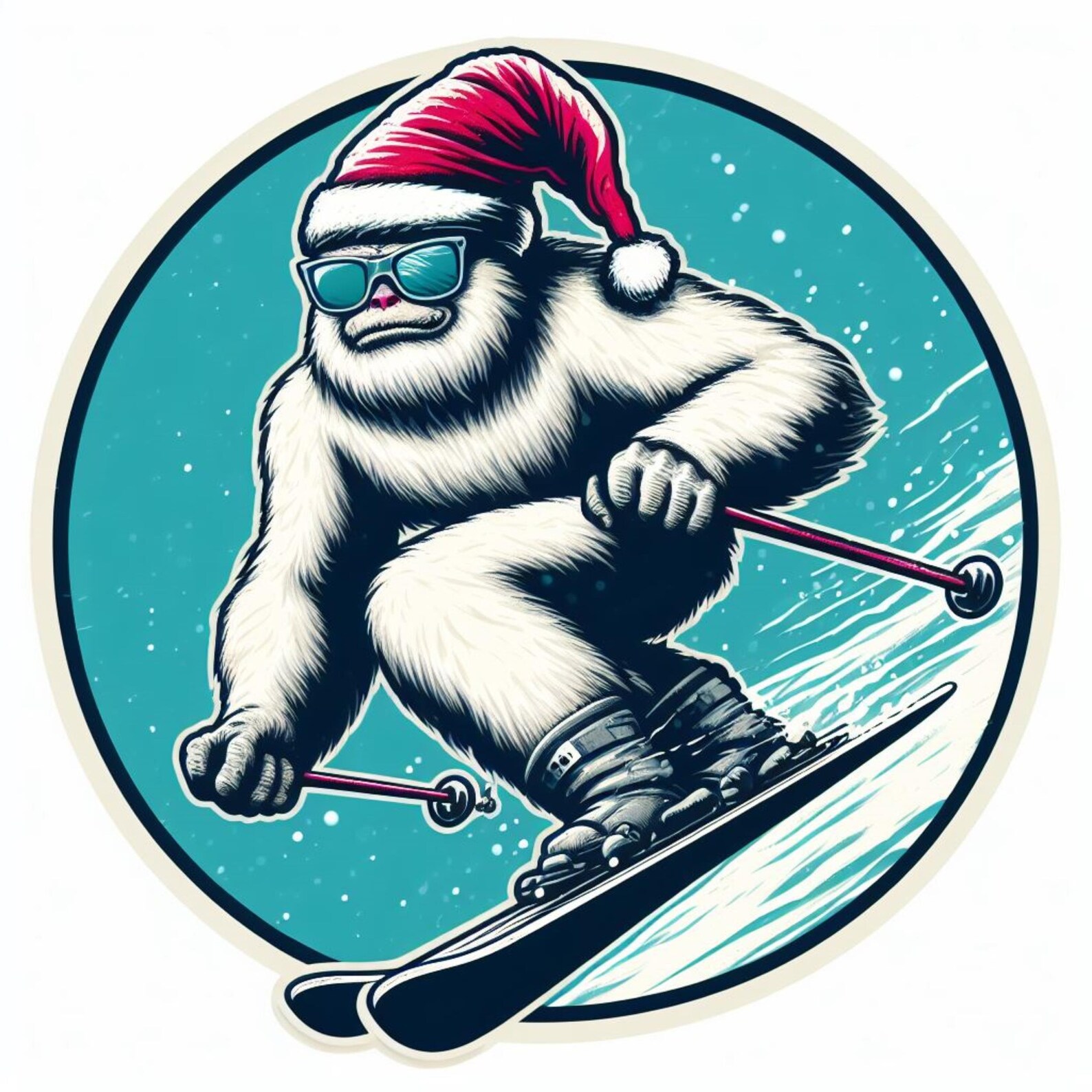 Yeti Creature, Waterproof Vinyl Sticker, UV Resistant Decal, Car Truck ...