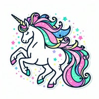 Unicorn Sticker, Holographic Unicorn Sticker, Vinyl Sticker, Decal - Etsy