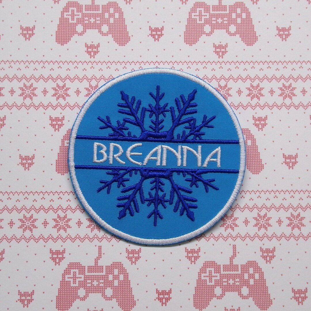Snowflake Custom "your Name" Patch Embroidered Iron-on/ Sew-on Applique ...