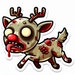 Zombie Rudolph Waterproof Vinyl Sticker, UV Resistant Decal, Car Truck ...
