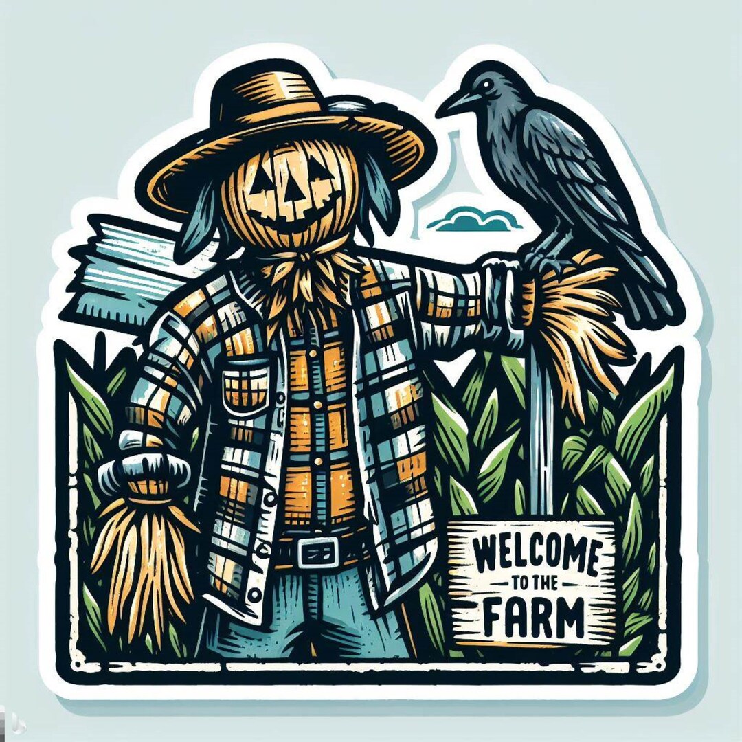 Scarecrow Sticker | Waterproof, UV Resistant, Vinyl Decal - Etsy