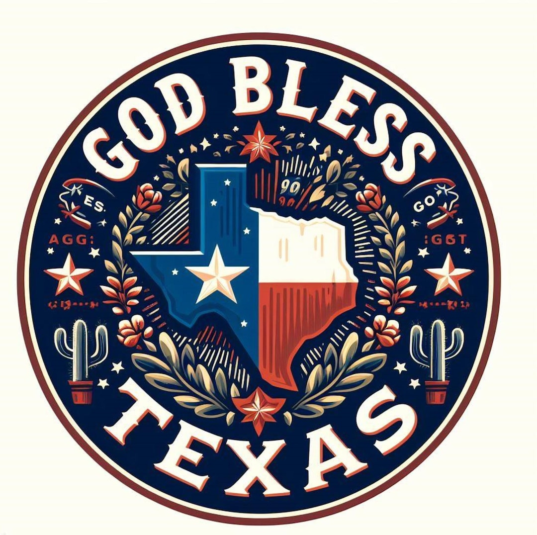 God Bless Texas | Waterproof, UV Resistant, Vinyl Sticker Decal - Etsy