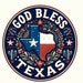 State of Texas and Flag Waterproof, UV Resistant, Vinyl Sticker Decal ...