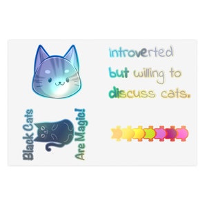 Cute Cat Sticker Sheets - Etsy