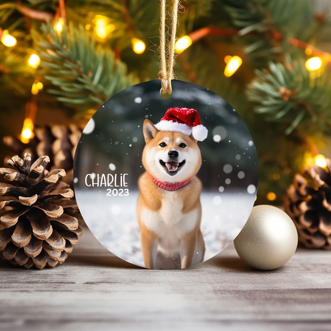 Shiba Inu Ornaments. Red Shiba Inu Ornament. Cream Shiba Christmas Tree ...