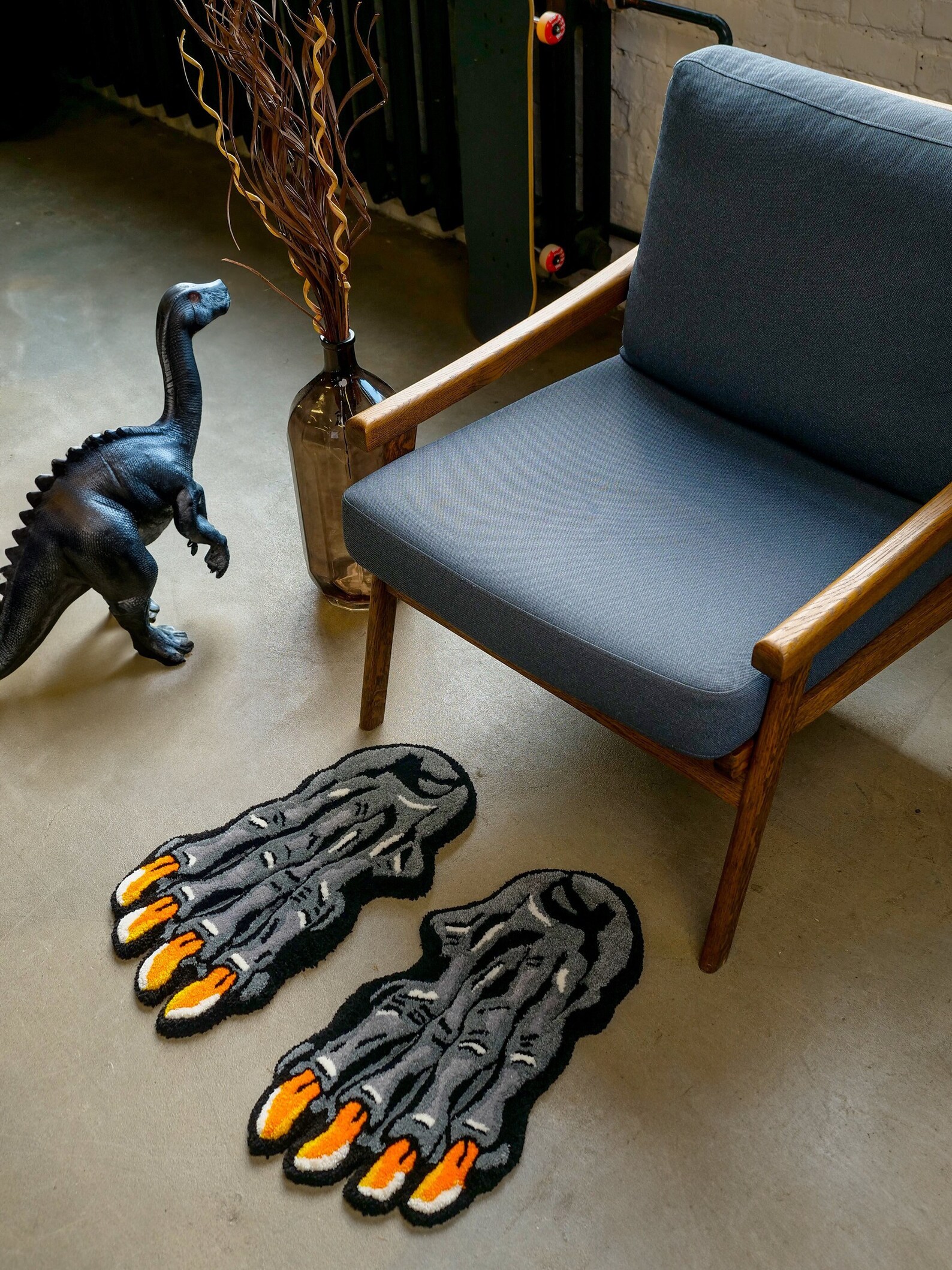 Custom Volcanic Monster Paws, Tufted 3D Rug, Hand Tufted Shape Rug ...