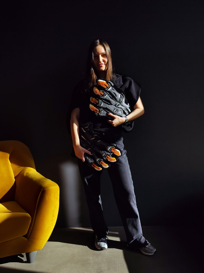 Custom Volcanic Monster Paws, Tufted 3D Rug, Hand Tufted Shape Rug ...