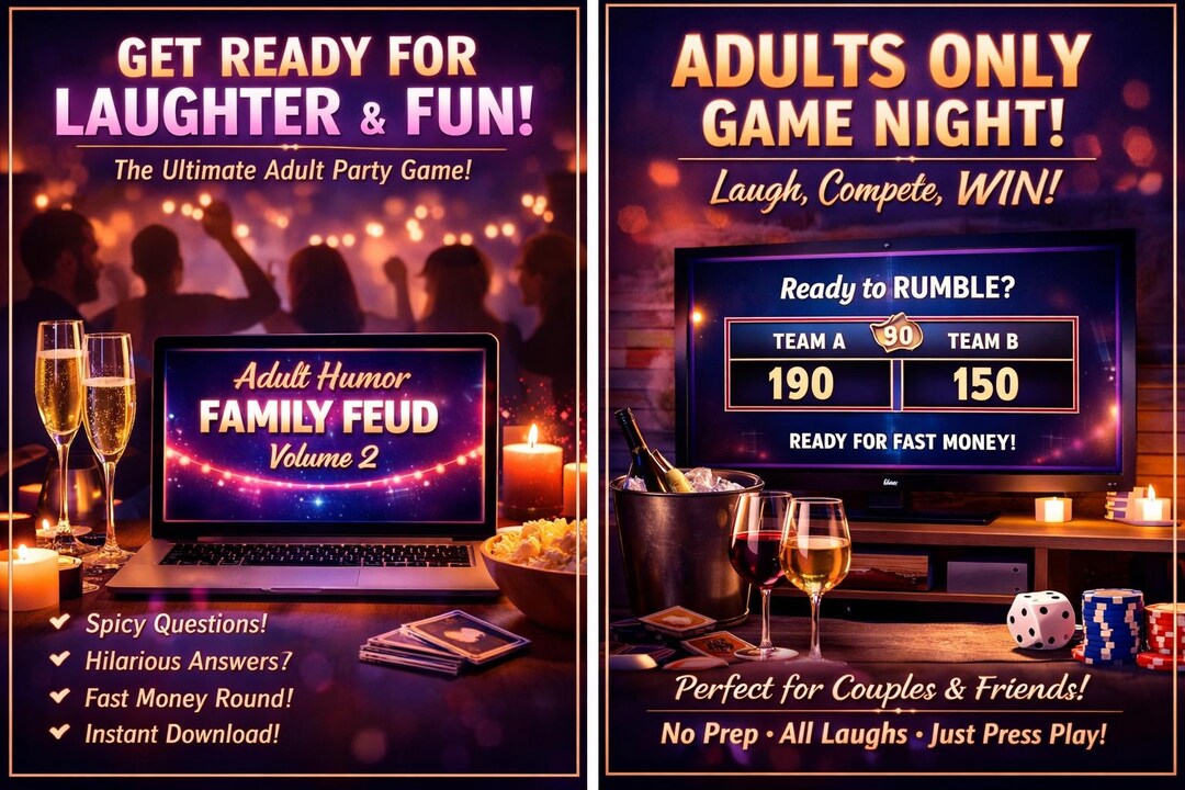 Volume 2 Adult Humor Family Feud Game | Ultimate Start-to-finish Party ...
