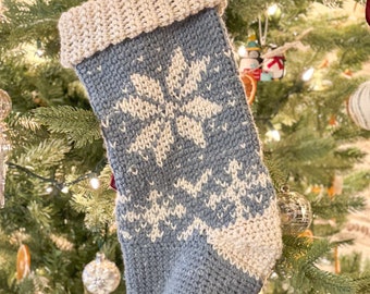 Nordic Star Mosaic Stocking Crochet Pattern Only! Crochet Christmas ...
