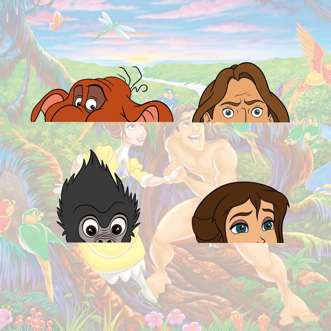 Tarzan Peeker Stickers - Etsy