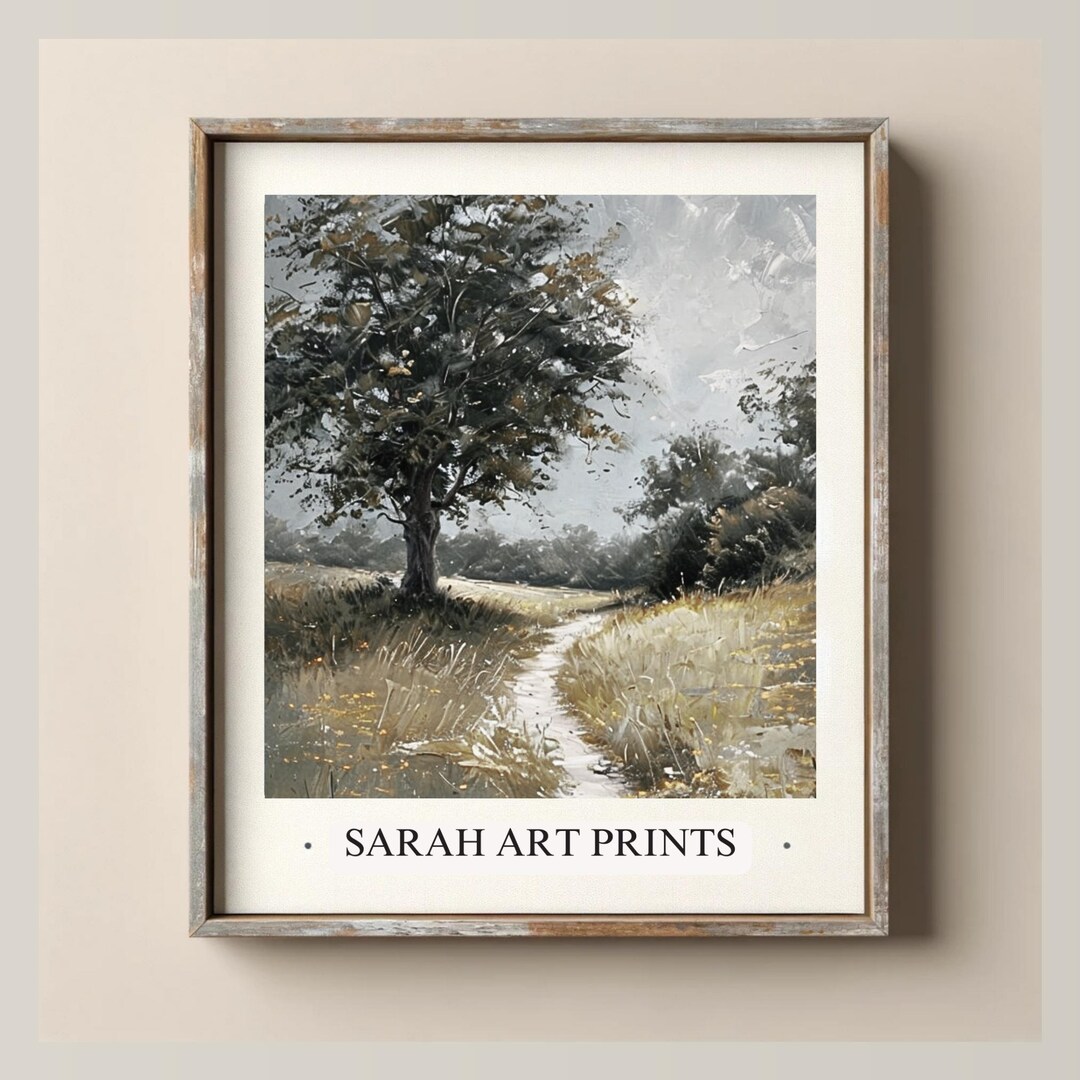 Shaded Path Through Trees Landscape Rustic Printable Artwork Nature ...