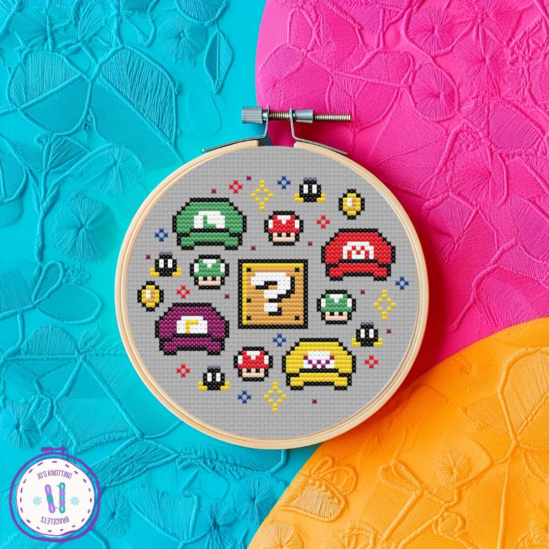 Super Mario Bros Version Two Easy Cross Stitch Pattern for Beginners ...