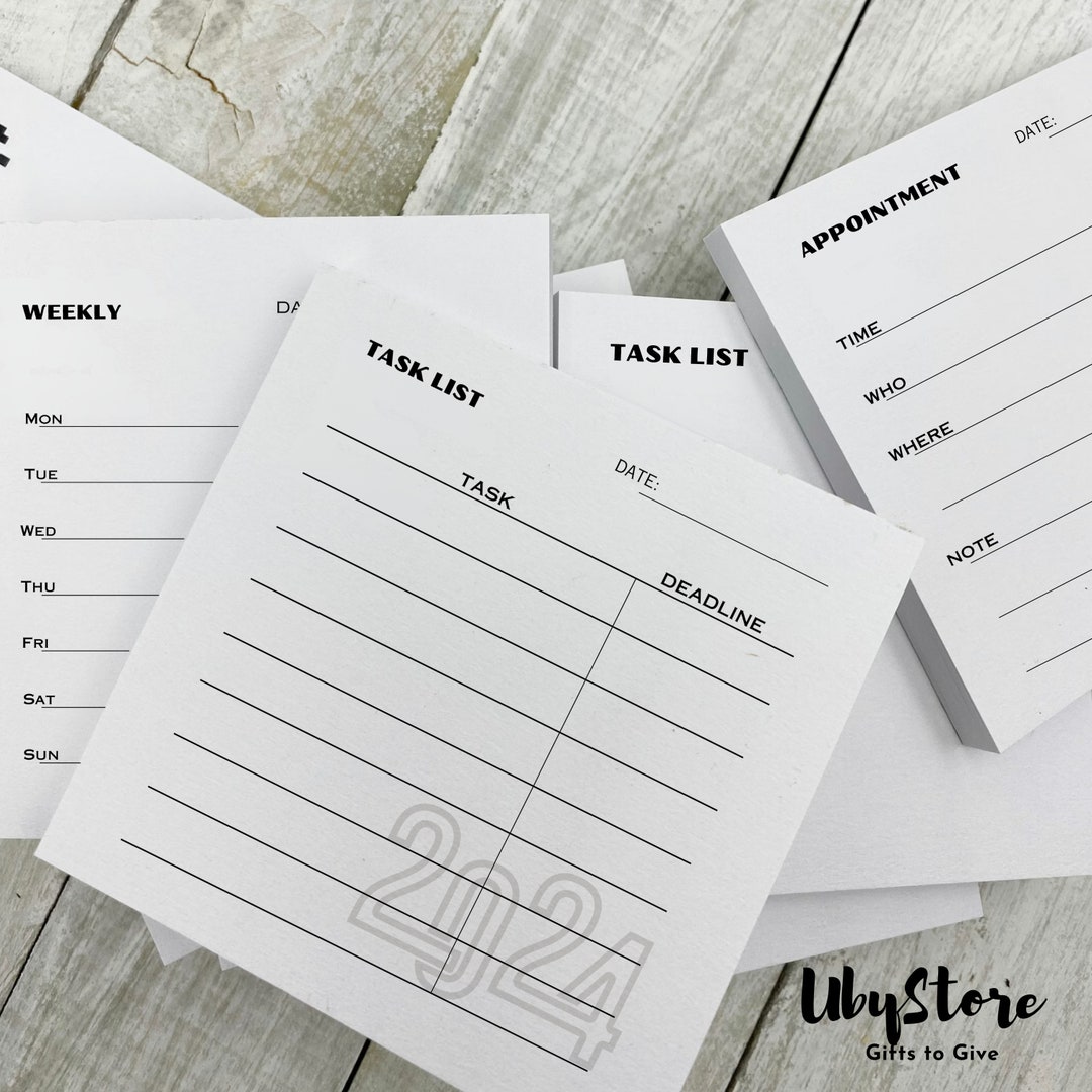 2024 Post-it Note Pads Planner Weekly Notepad Personalized Sticky Notes ...