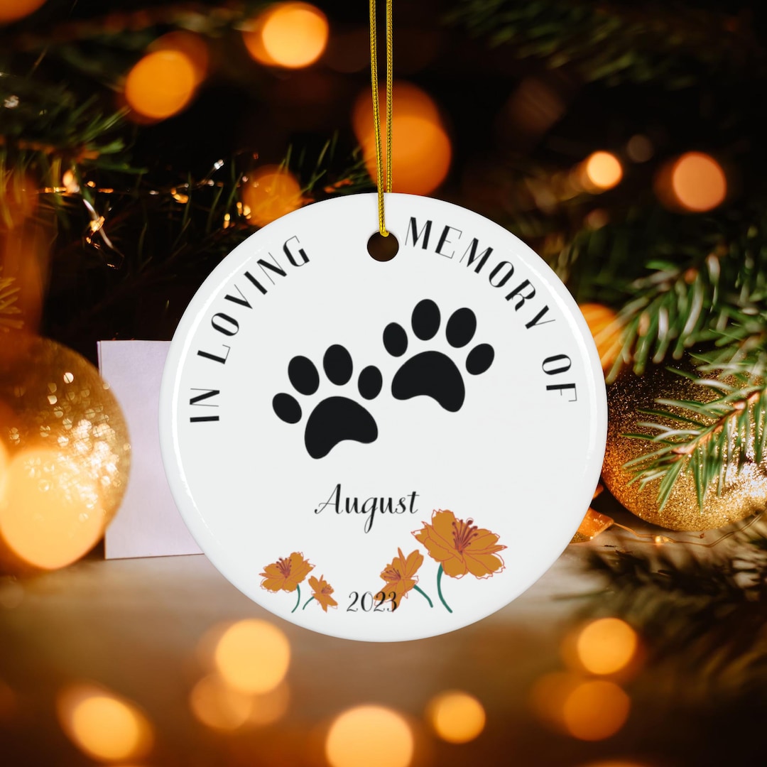 Pet Sympathy Gift, Pet Memorial Ceramic Ornament, Personalized Pet ...