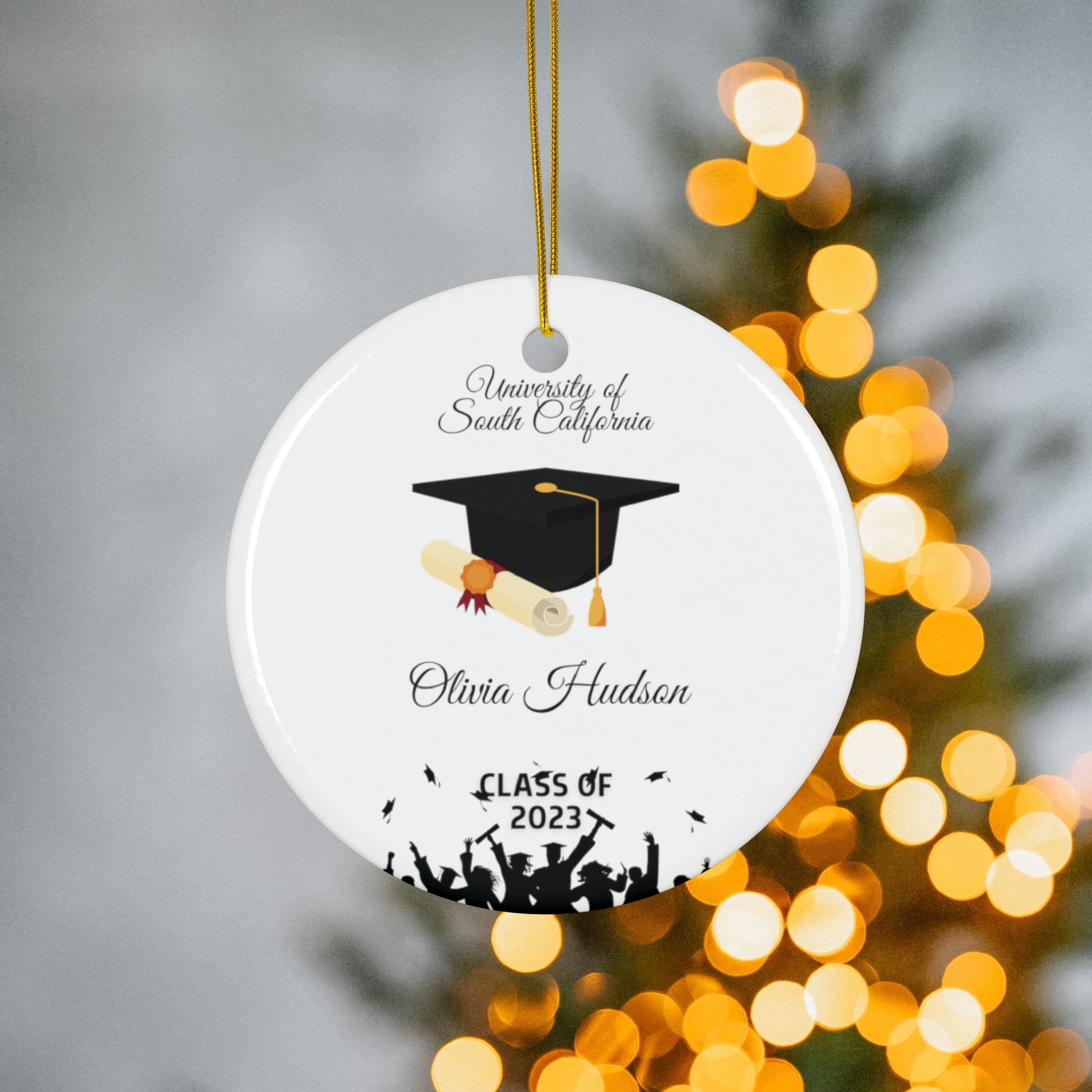Personalized Graduation Ornament Class of 2023 Master Degree Ornament ...