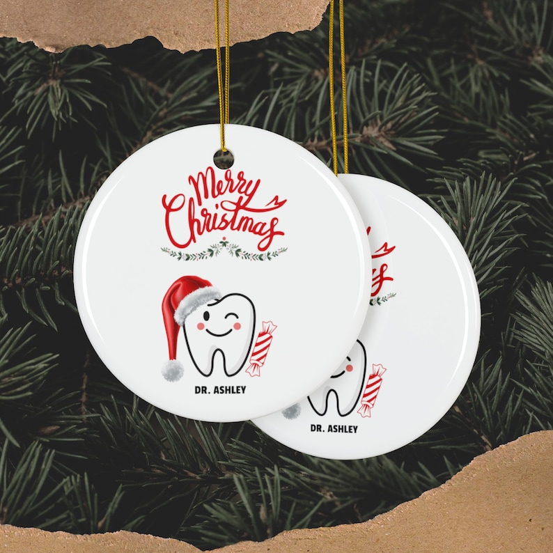 Christmas Dental Ceramic Ornament Dental Assistant Gift Thank You Gift ...