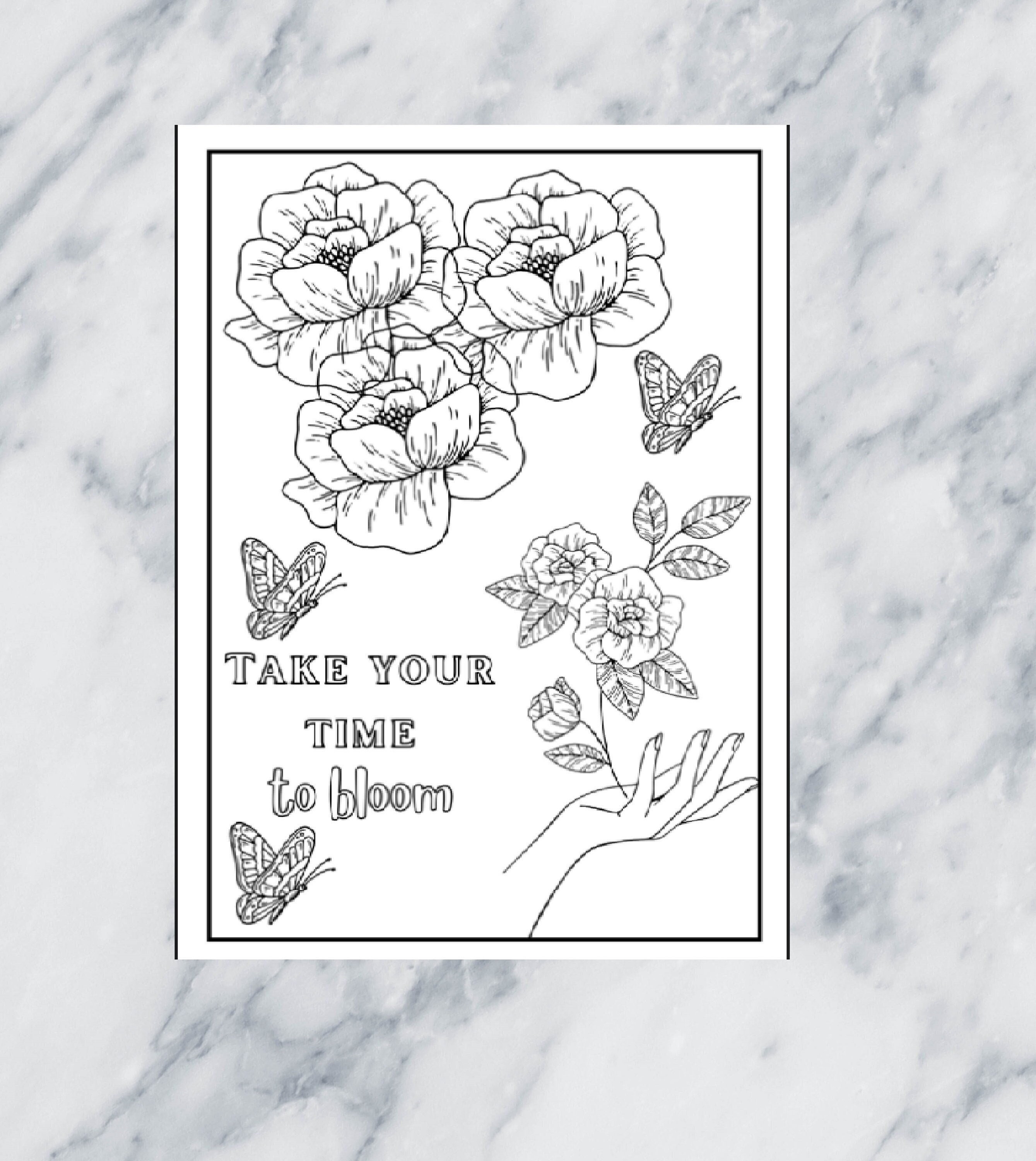 Take Time to Boom - Printable Colouring Page - Etsy