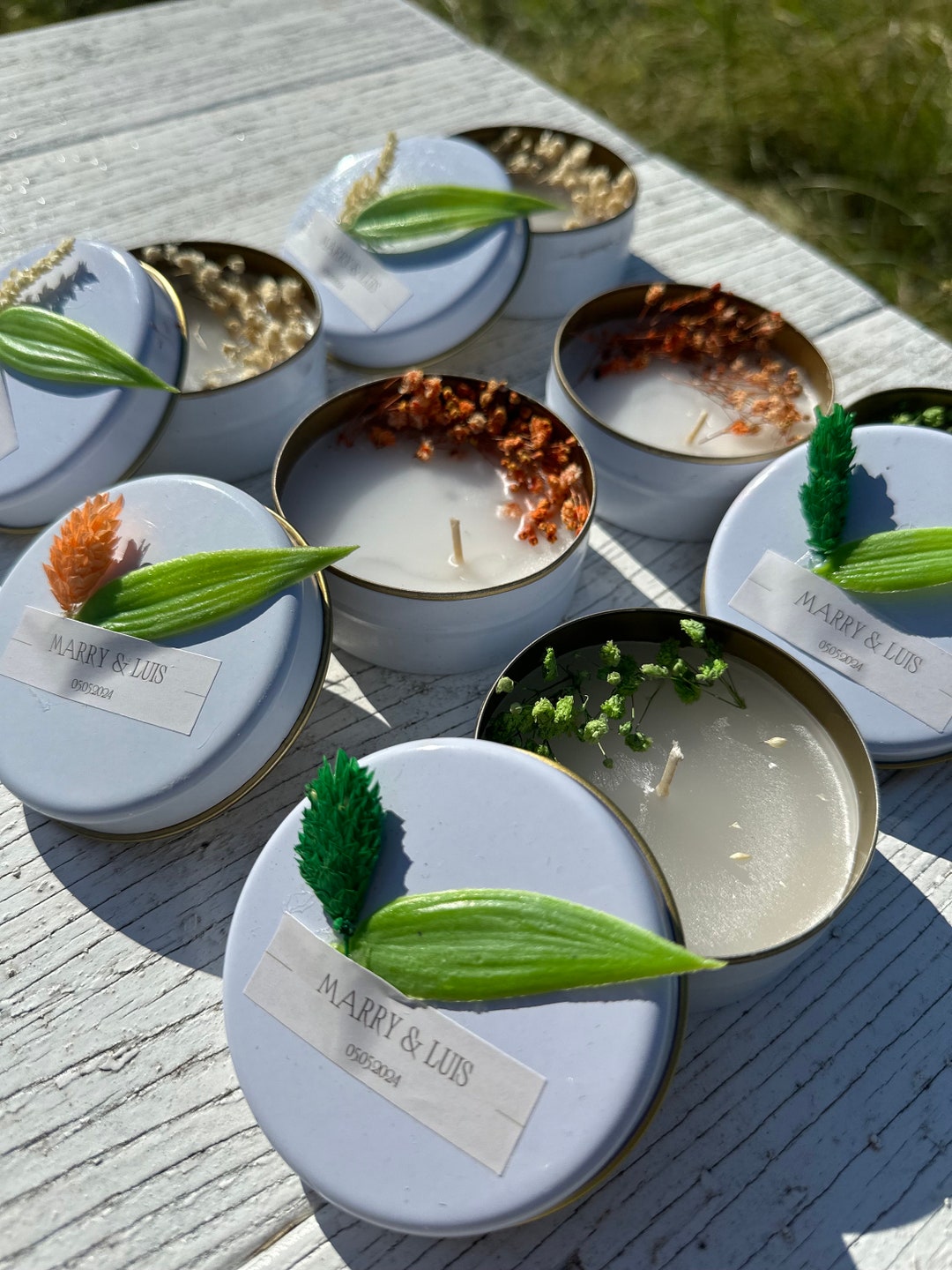 Wedding Favors Gift Bridal Favor Flower Candle Baby Shower Party Gift ...