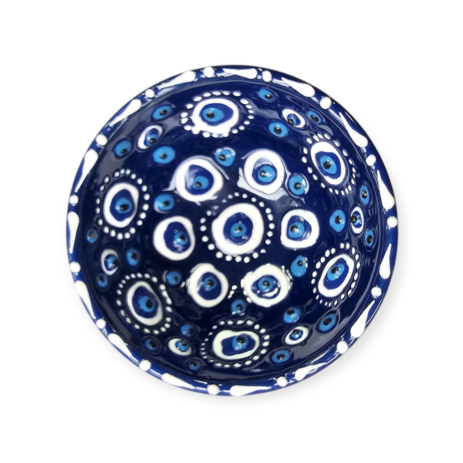 Hand-painted Ceramic Evil Eye Bowls: Turkish Decor, Set of 3 - Etsy