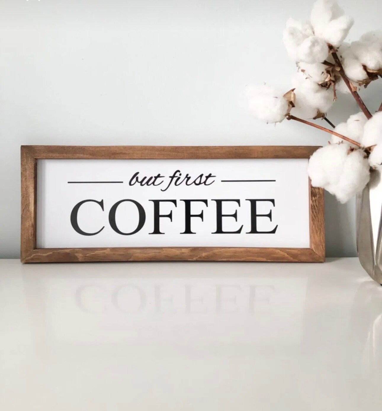 Rustic Elegance for Your Coffee Station but the First Coffee' Wooden ...