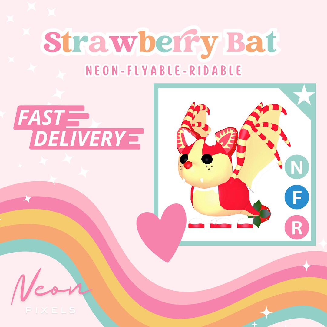 Adopt a Magical NFR Strawberry Shortcake Bat Dragon! Your Own Neon ...