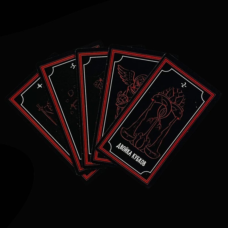 Russian Tarot Card Deck • Family Divination Game With Guidebook - Etsy