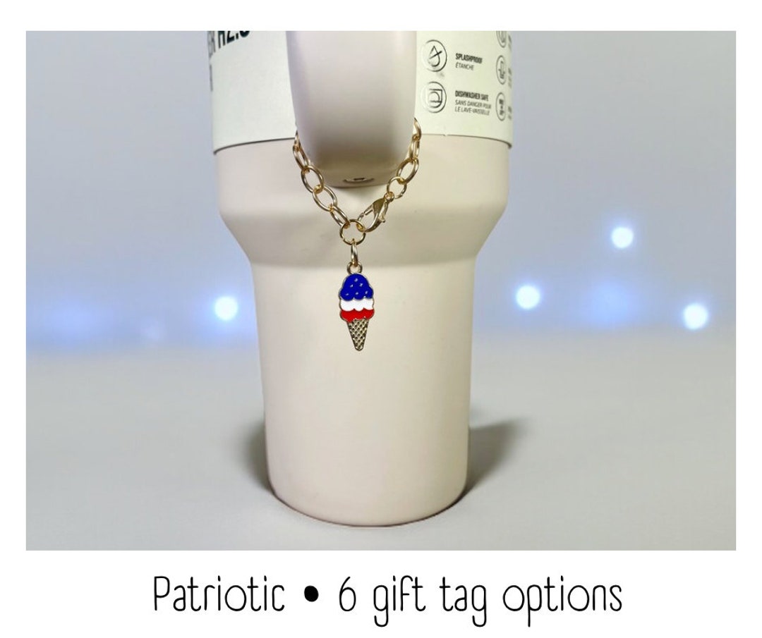 Tumbler Charm - Patriotic Ice Cream - Handle Charm - Stanley - Hydrojug ...