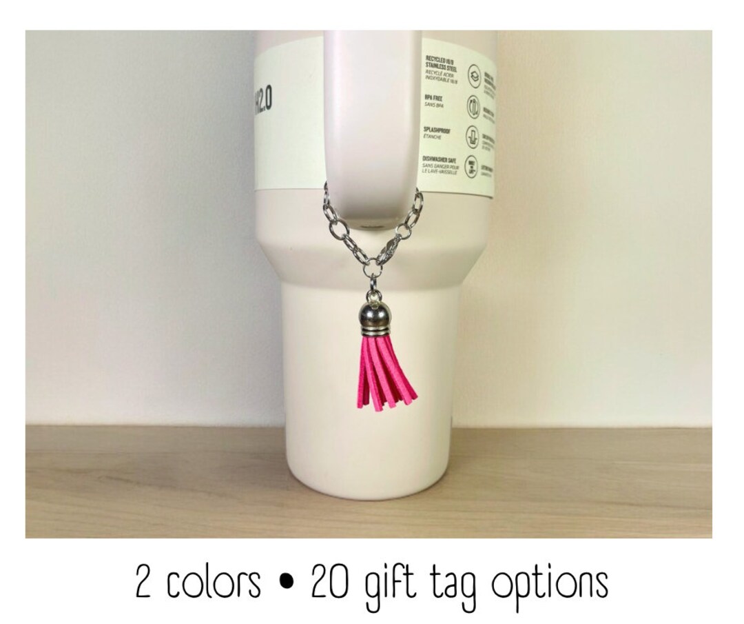 Tumbler Charm - Leather Tassel - Handle Charm - Stanley - Hydrojug ...