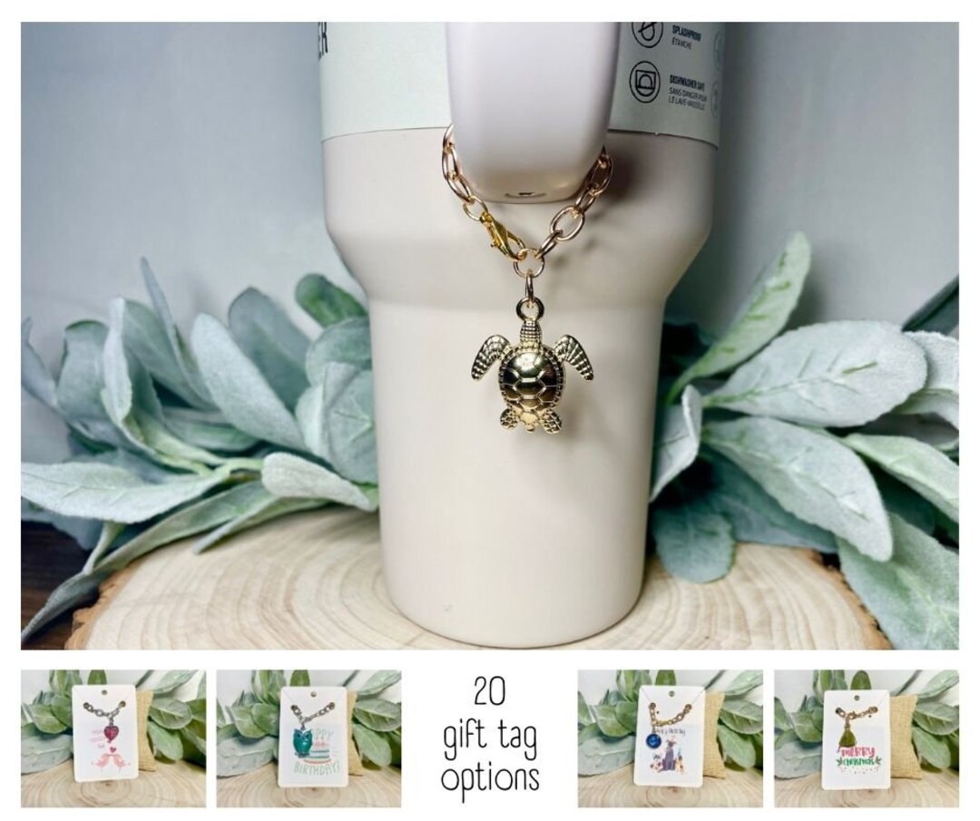 Stanley Cup Charm Gold Sea Turtle Stanley Cup Accessories Stanley Cup ...