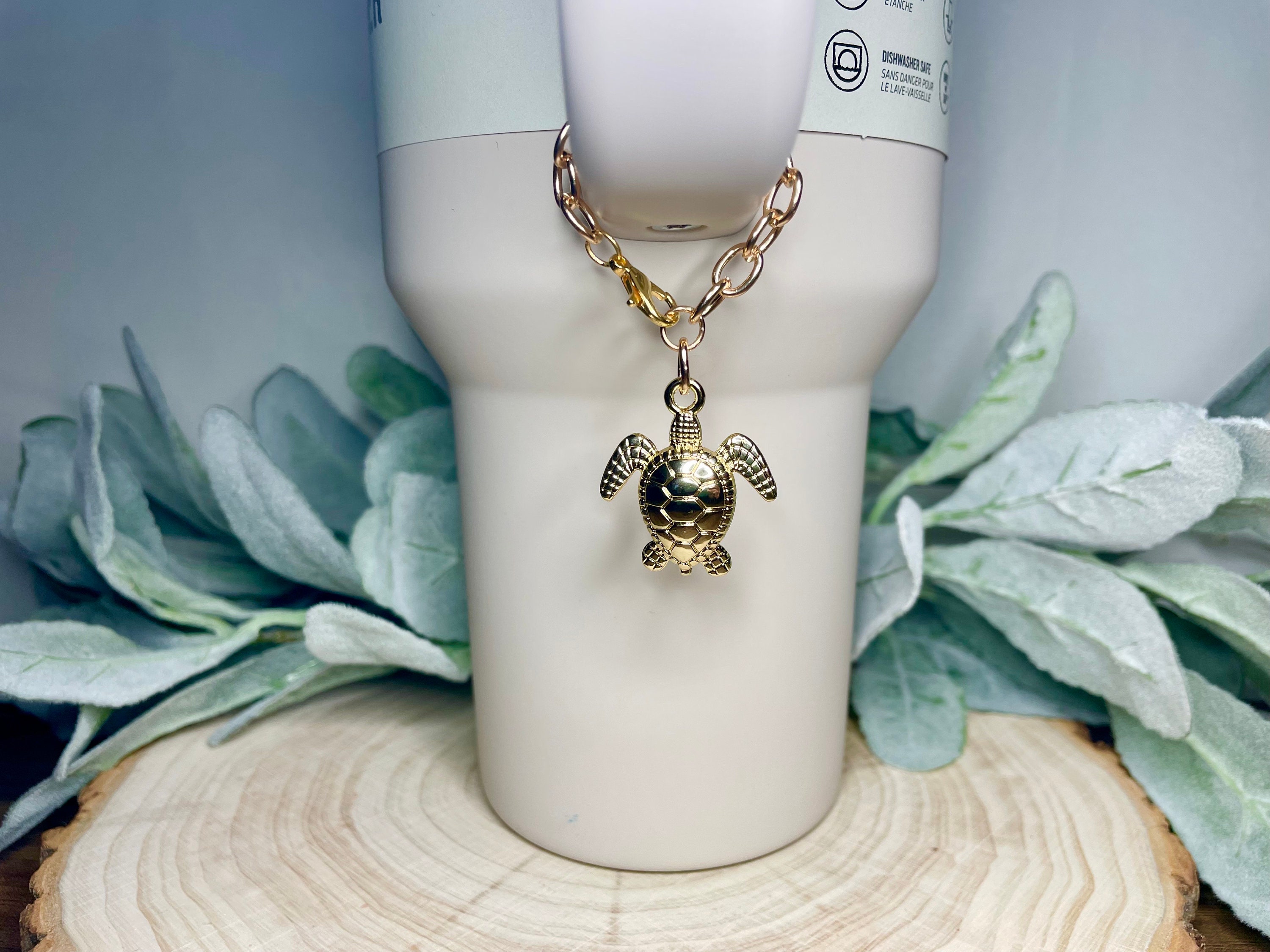 Stanley Cup Charm Gold Sea Turtle Stanley Cup Accessories Stanley Cup ...