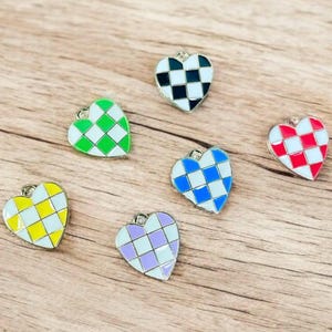 Tumbler Charm - Checkered Heart - Handle Charm - Stanley - Hydrojug ...