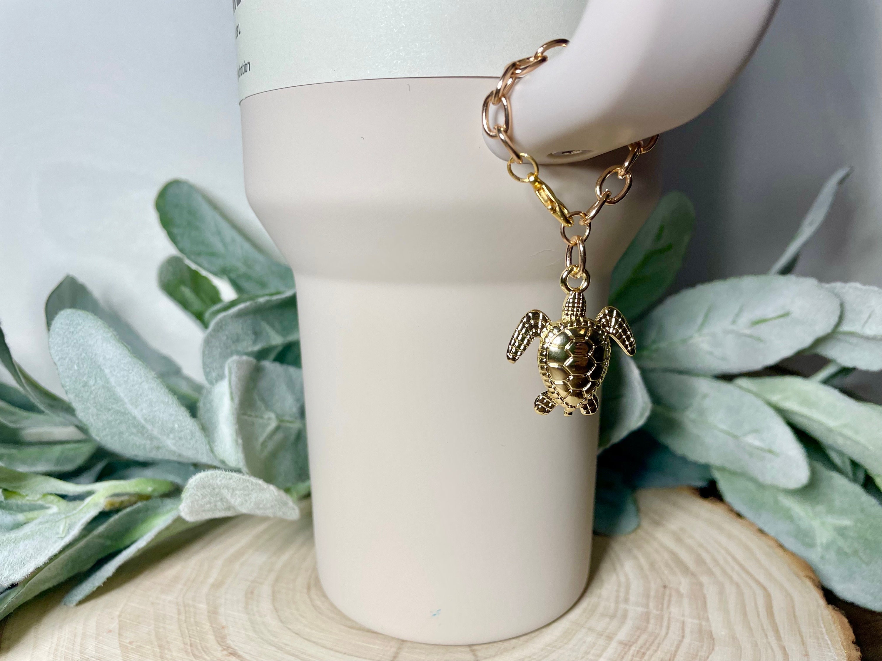 Stanley Cup Charm Gold Sea Turtle Stanley Cup Accessories Stanley Cup ...