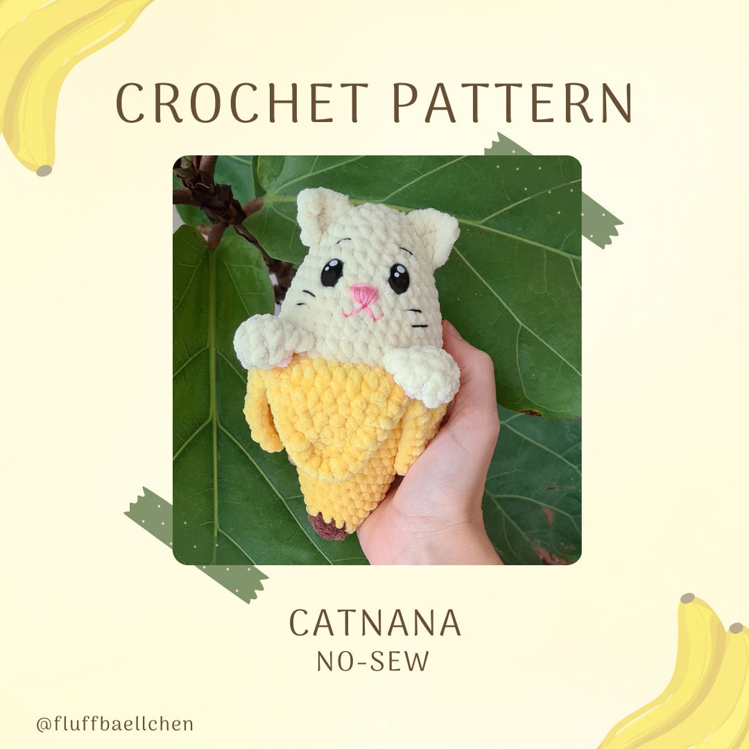 Catnana - Cat Banana No-sew Crochet Pattern - Etsy