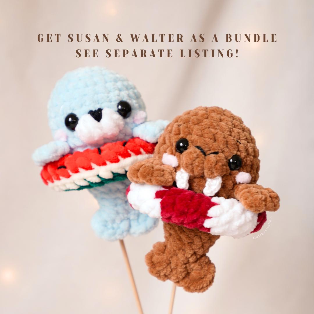Susan the Seal Crochet Pattern – No Sew Summer Amigurumi With Removable ...