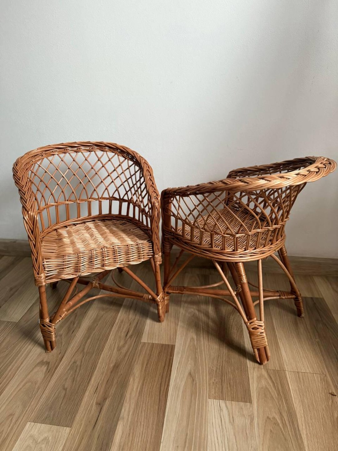 Ecofriendly Rustic Rattan Chair Handmade Garden Wicker Chair Natural ...