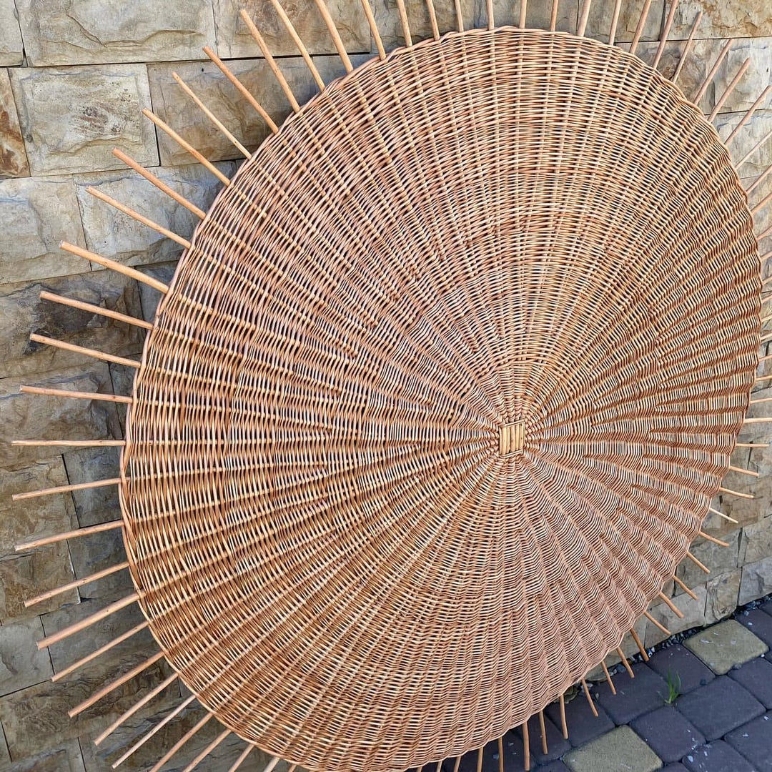 Natural Wicker Panel Ecofriendly Rattan Wall Panel Handmade Woven Wall ...