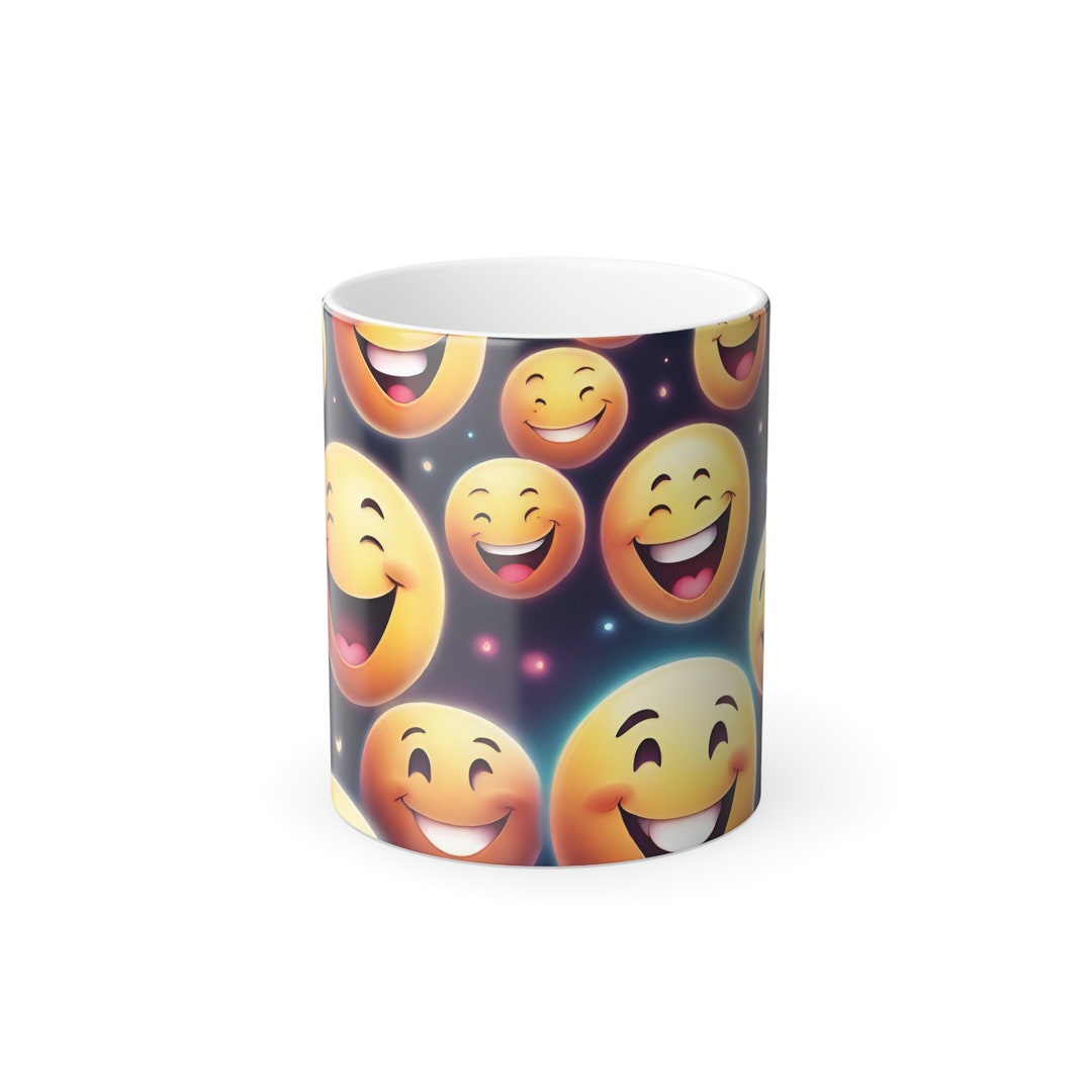 Smiley Face Morphing Ceramic Mug - Etsy