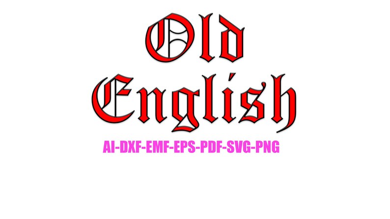 Old English Font , Clipart ,files for Cricut , Old English Font Svg ...
