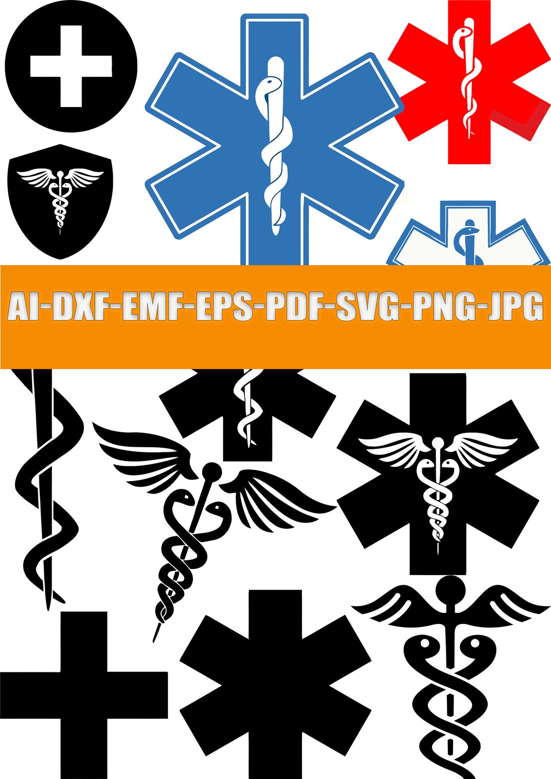 20 Medical Symbol SVG Caduceus Svg MD Svg SVG Bundle - Etsy Canada