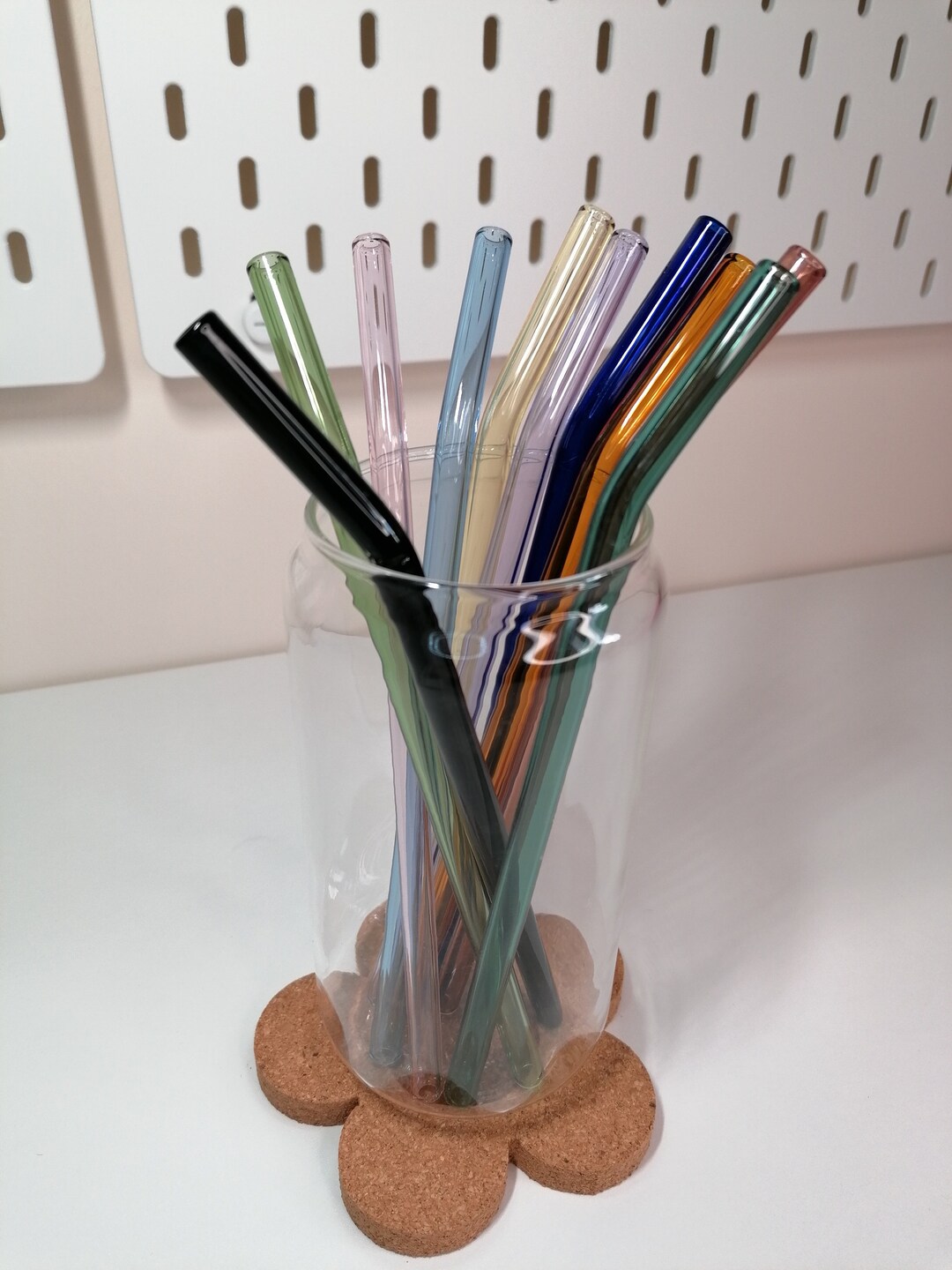 Cute Elbow Glass Straw Multiple Colours - Etsy UK