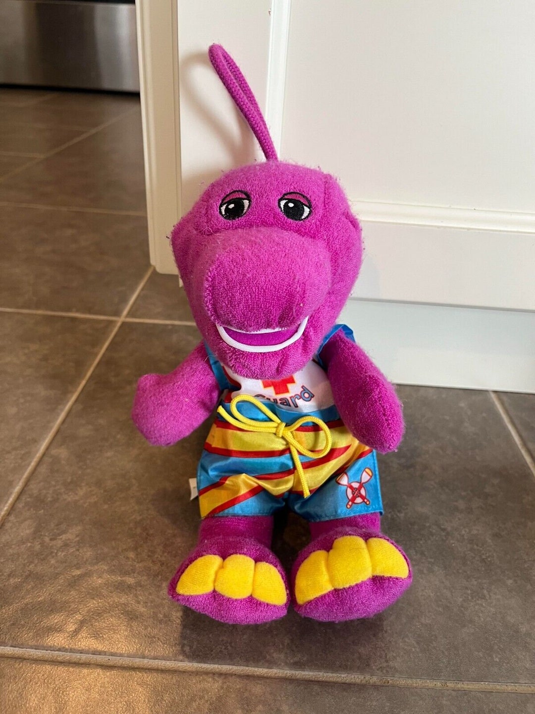 Barney the Dinosaur Plush Lifeguard Swim Shorts Vintage 2001 Fisher ...