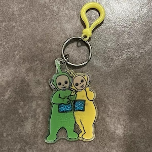 Vintage 1998 Teletubbies Dipsy and Lala Clip on Keychain 2 - Etsy