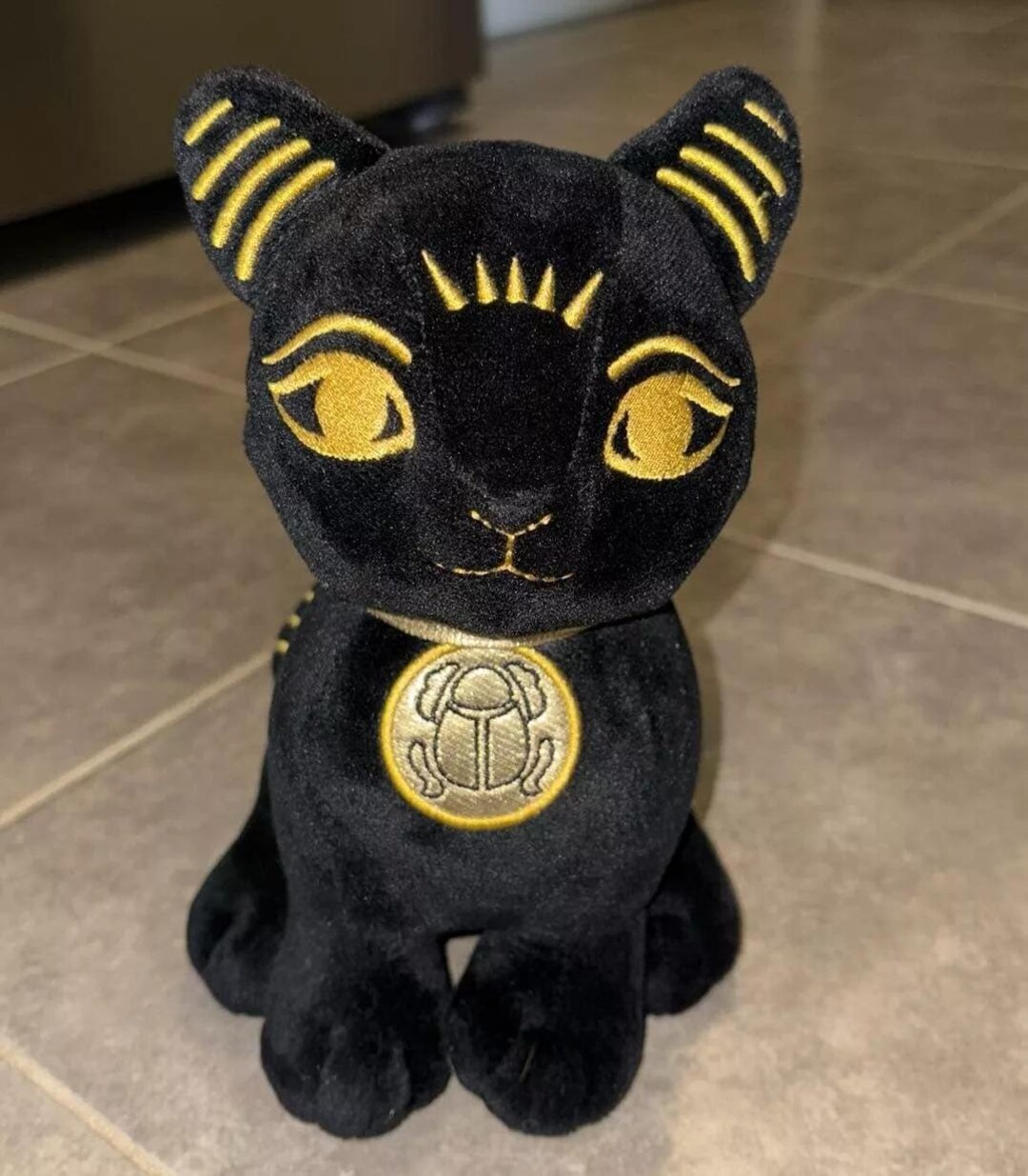Egyptian Black & Gold Bastet Cat Stuffed Animal Plush Soft Summit ...