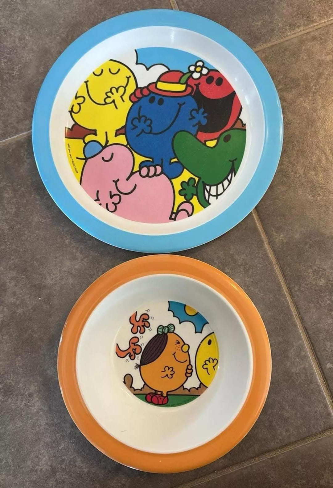 Mr. Men Little Miss Bowl and Plate Kids Snack Melamine 2 Included - Etsy