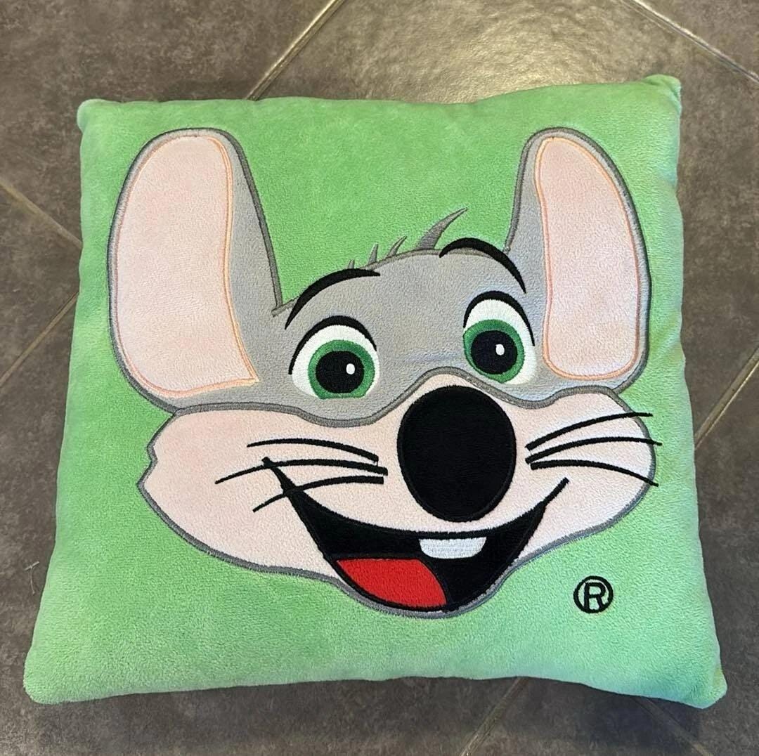 Vintage Chuck E. Cheese Plush Throw Pillow 14" - Etsy