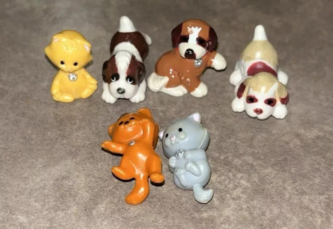 Vintage 1994 Kenner Littlest Pet Shop LPS Dogs and Cats Lot 6 Included ...
