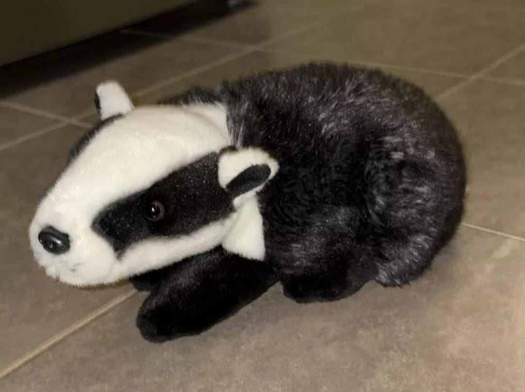 2002 Cabin Critters Black & White Badger Stuffed Plush North American ...