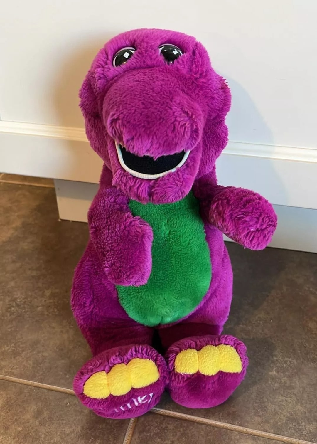 Vintage 1992 Barney the Dinosaur Plush Toy 13 Open Mouth READ - Etsy