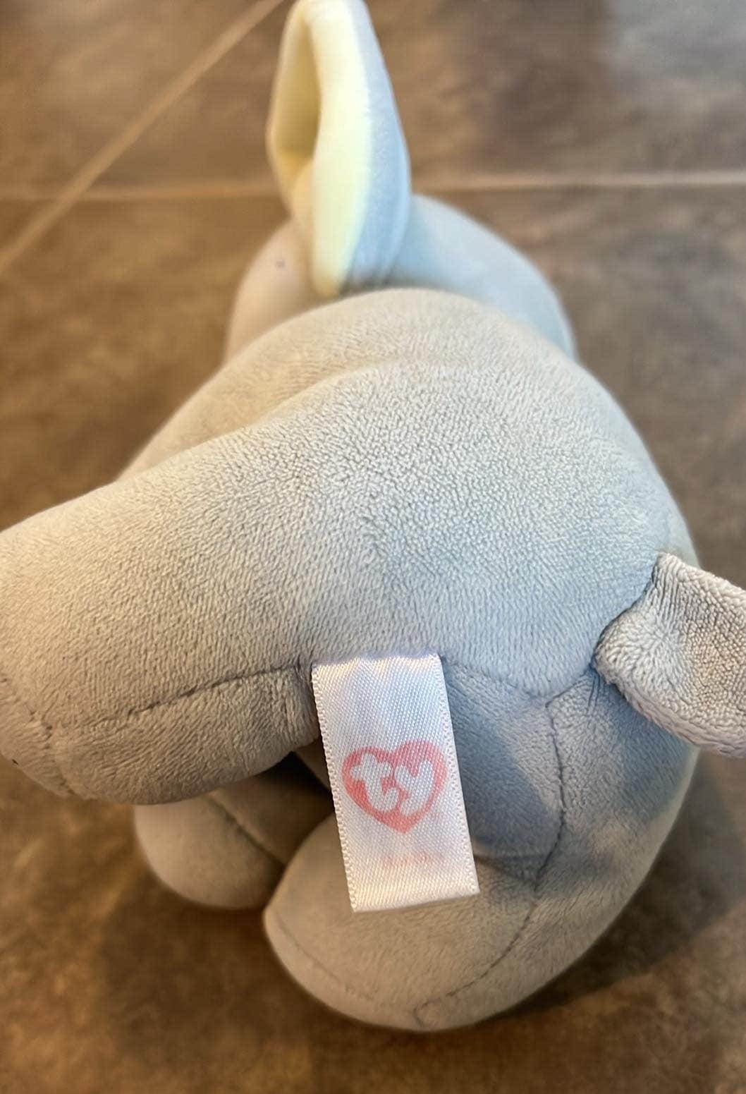 TY Baby Elephant Bubbles Gray Plush Stuffed Animal 6” Soft Cuddle Toy ...